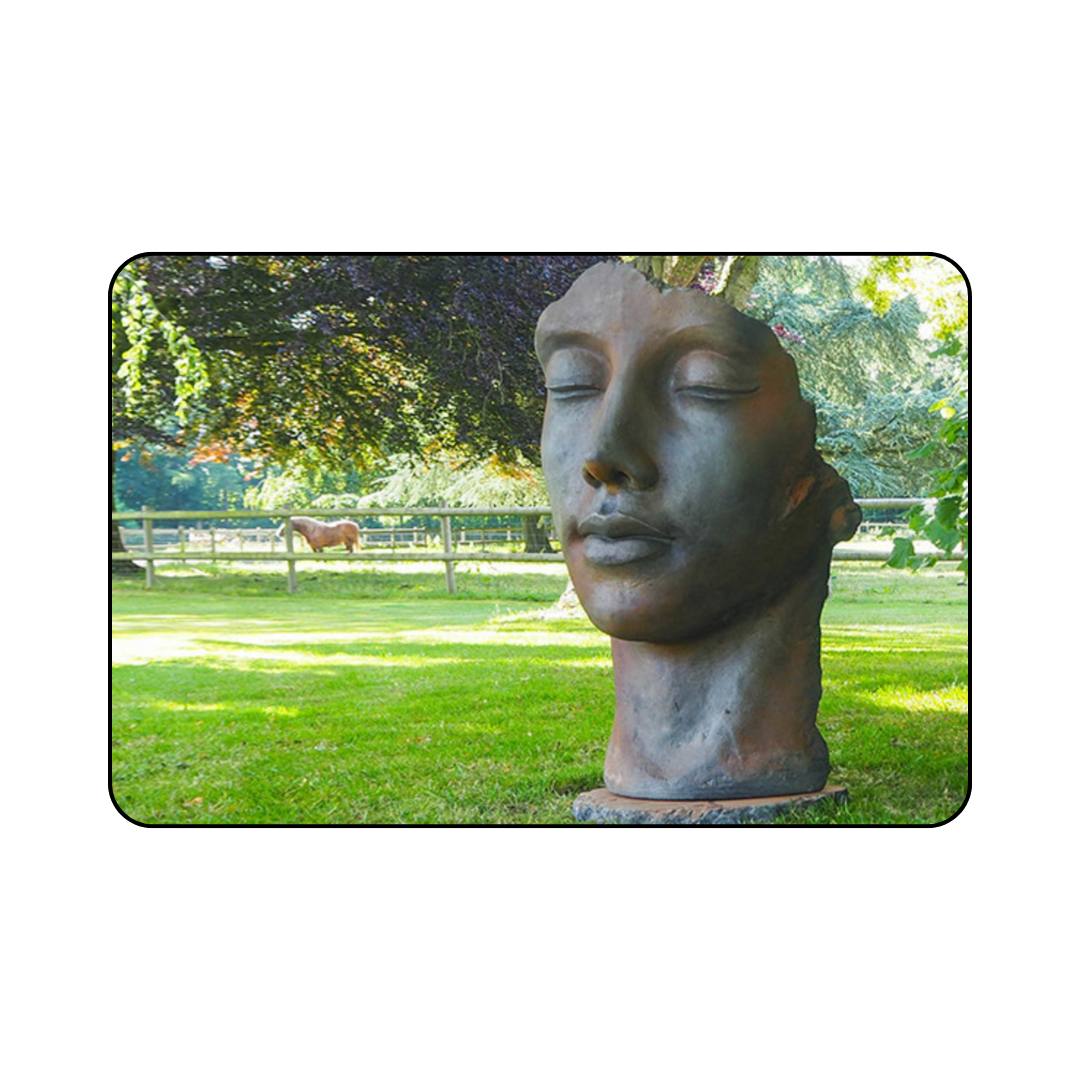 Visage Femme et Homme Demi Rouille 67x56x115 cm - 145 kilos - Penez Herman | BigMat